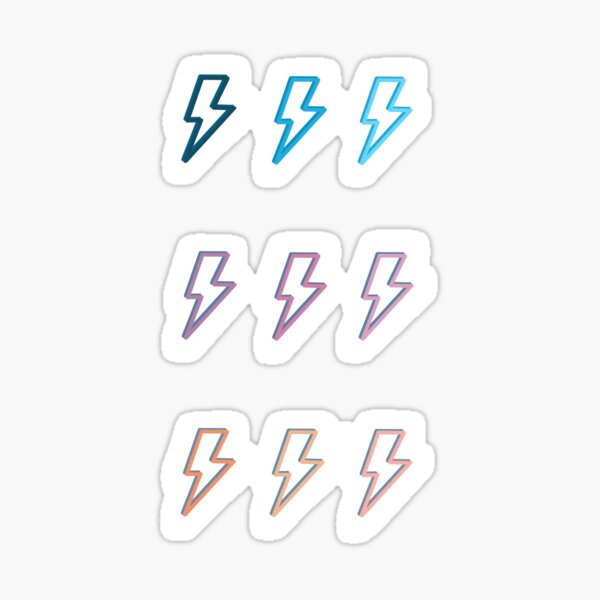 "lightning " Sticker for Sale by vickyguerrero | Redbubble
