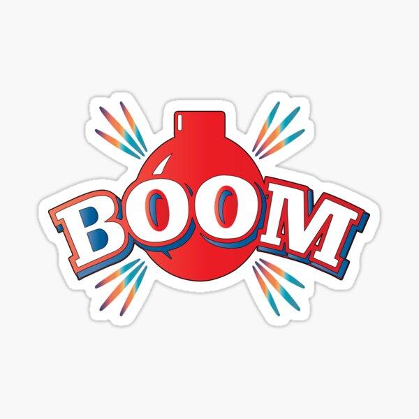 "BOOM" Sticker for Sale by Mazuoh | Redbubble