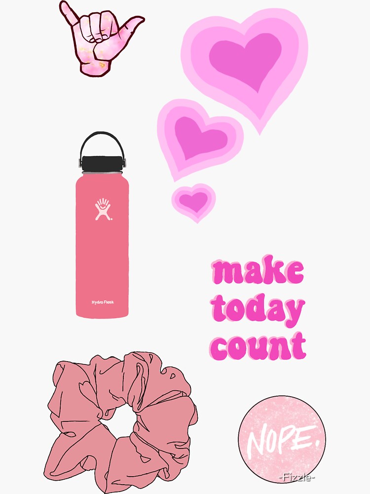 "Pink sticker pack" Sticker for Sale by -Fizzle- | Redbubble
