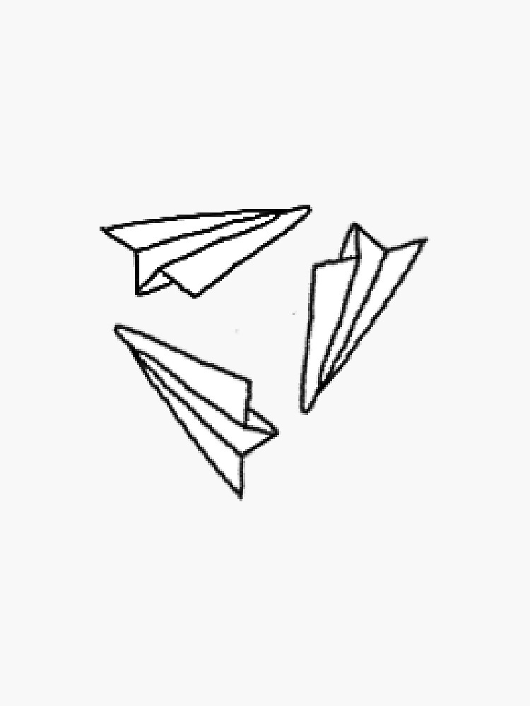 "Simple Paper Airplanes Stickers" Sticker by Dhuffer | Redbubble