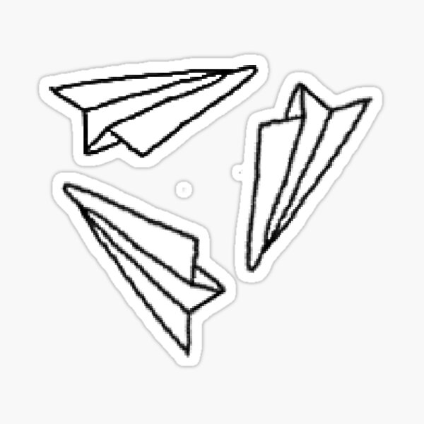 "Simple Paper Airplanes Stickers" Sticker by Dhuffer | Redbubble
