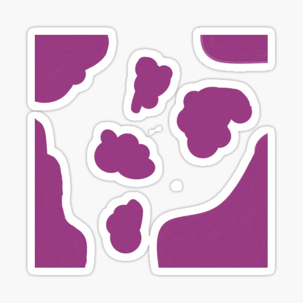 "PURPLE COW PATTERN!" Sticker for Sale by hein9 | Redbubble
