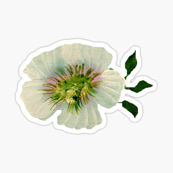 "Exuberant White Flower" Sticker by Flowerspell | Redbubble