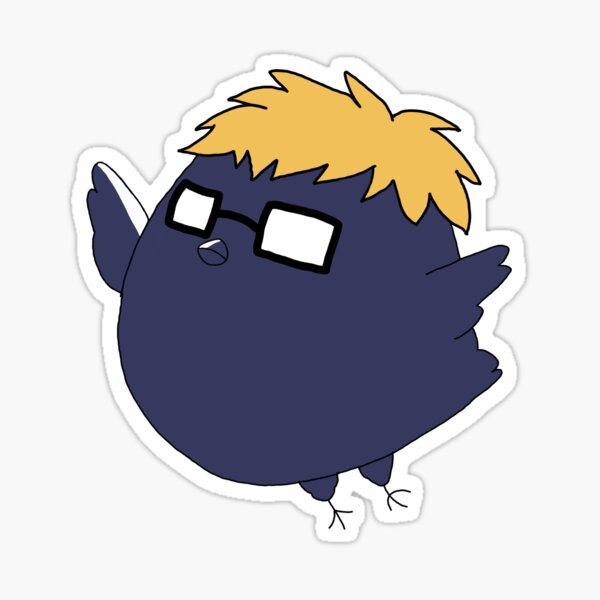 "Haikyuu-Kei Tsukishima Crow" Sticker by graceadams37 | Redbubble