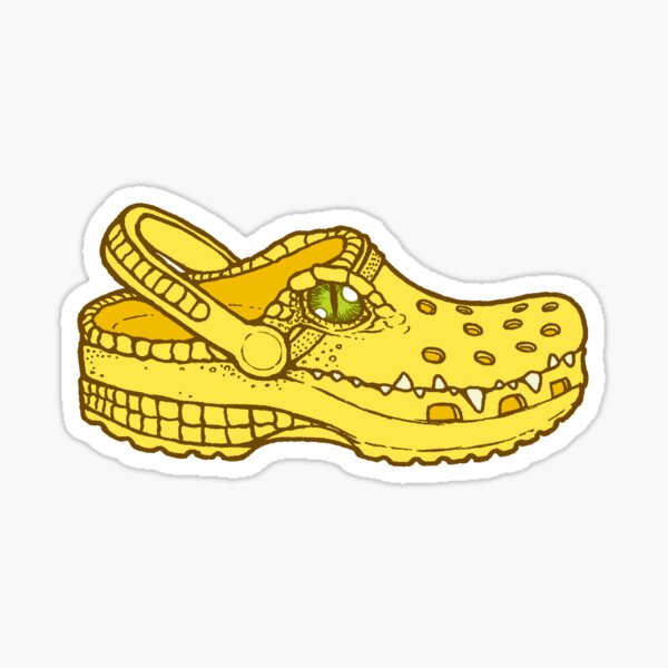 "Croc Croc (Yellow)" Sticker for Sale by loren-stump | Redbubble