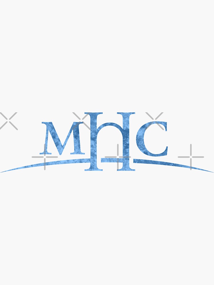 "Grunge Blue MHC" Sticker for Sale by figpeep | Redbubble