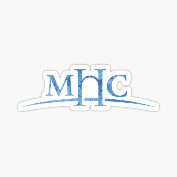 "Grunge Blue MHC" Sticker for Sale by figpeep | Redbubble