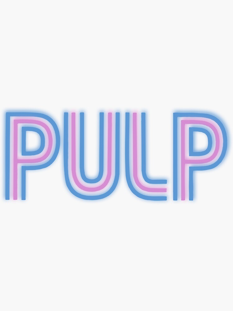 "Neon PULP Logo" Sticker for Sale by Ovnil | Redbubble