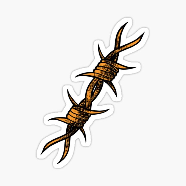 "Barbed Wire" Sticker for Sale by lazydogarts | Redbubble