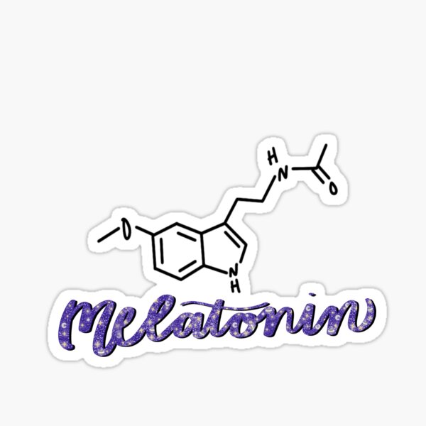 "Melatonin, hand drawn" Sticker for Sale by mollyoconnell27 | Redbubble