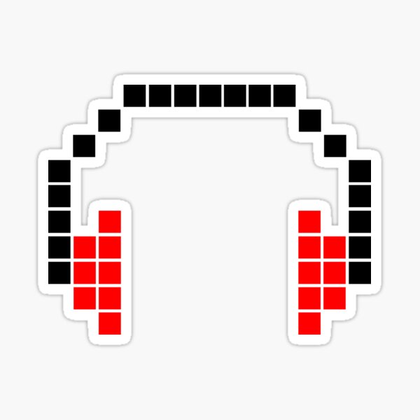 "8 Bit Headphones; Pixel Headphones" Sticker by Kreativista | Redbubble