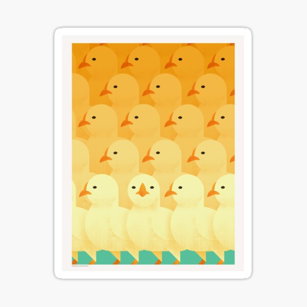 "Chick" Sticker by Irontwist | Redbubble