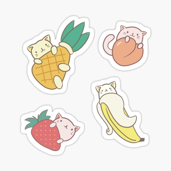 "Fruit Kittens" Sticker by NoniAnimation | Redbubble
