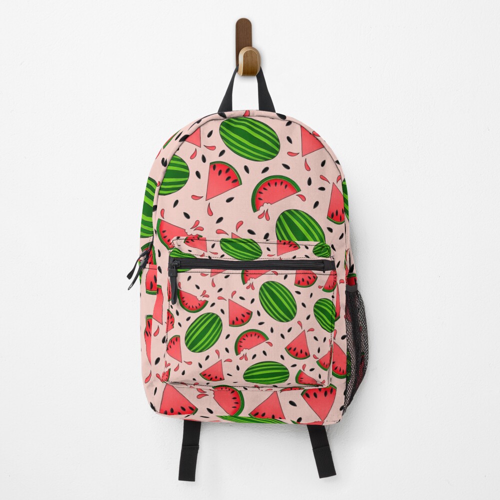 "Juicy Watermelon Pattern on Peach Background" Backpack for Sale by ...