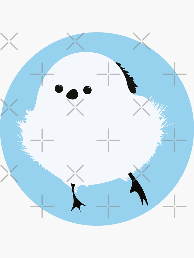 "Chubby Round Bird - Shima Enaga" Sticker for Sale by CassieG00 | Redbubble