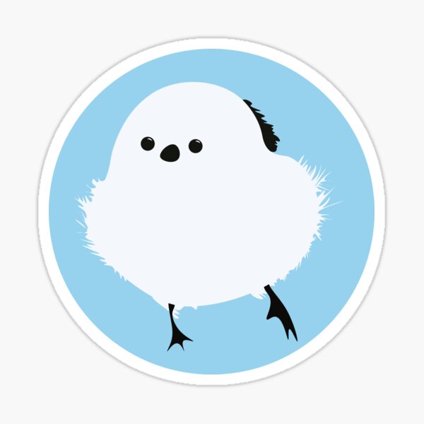 "Chubby Round Bird - Shima Enaga" Sticker for Sale by CassieG00 | Redbubble