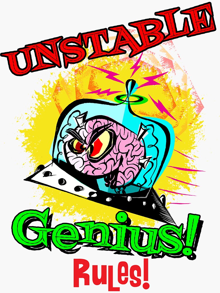"Unstable Genius Rule!" Sticker for Sale by CapnCutler | Redbubble