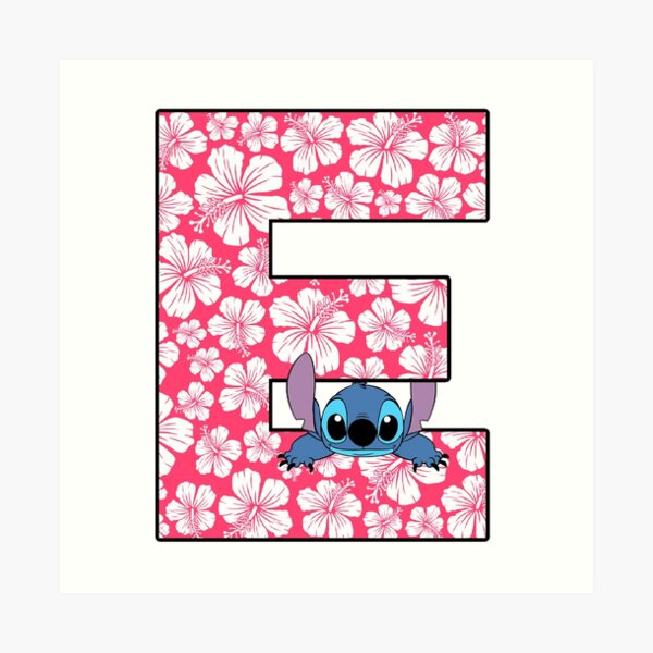 Lámina artística for Sale con la obra «Lilo & Stitch Letra E» de ...
