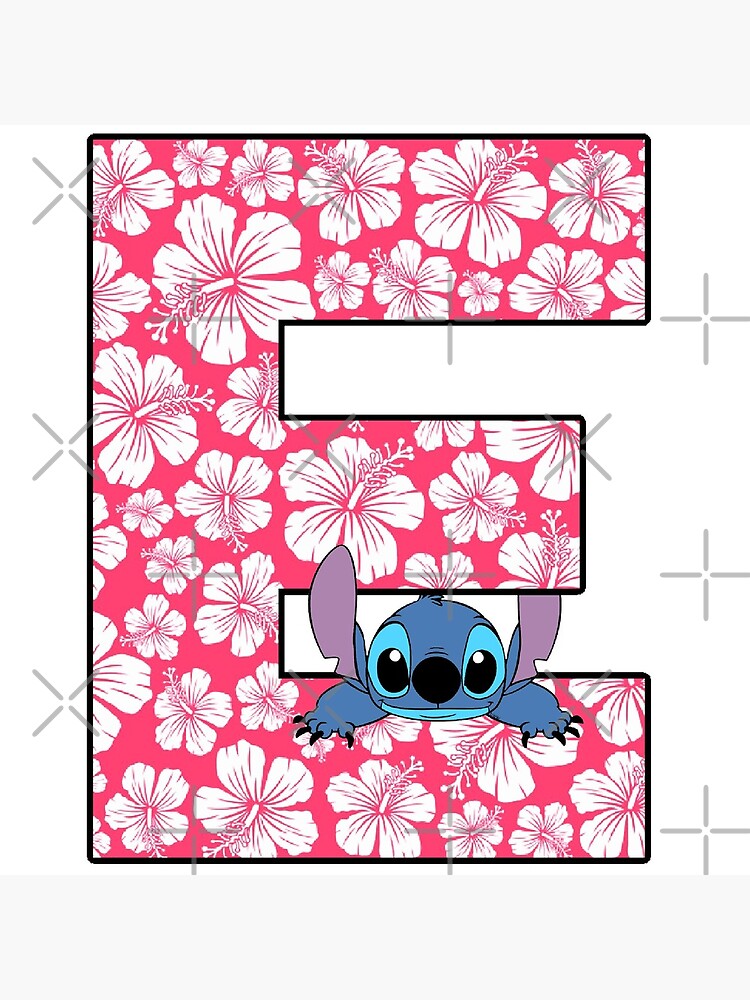 Lilo And Stitch Letter E Canvas Print For Sale By Lizettesotelo Redbubble