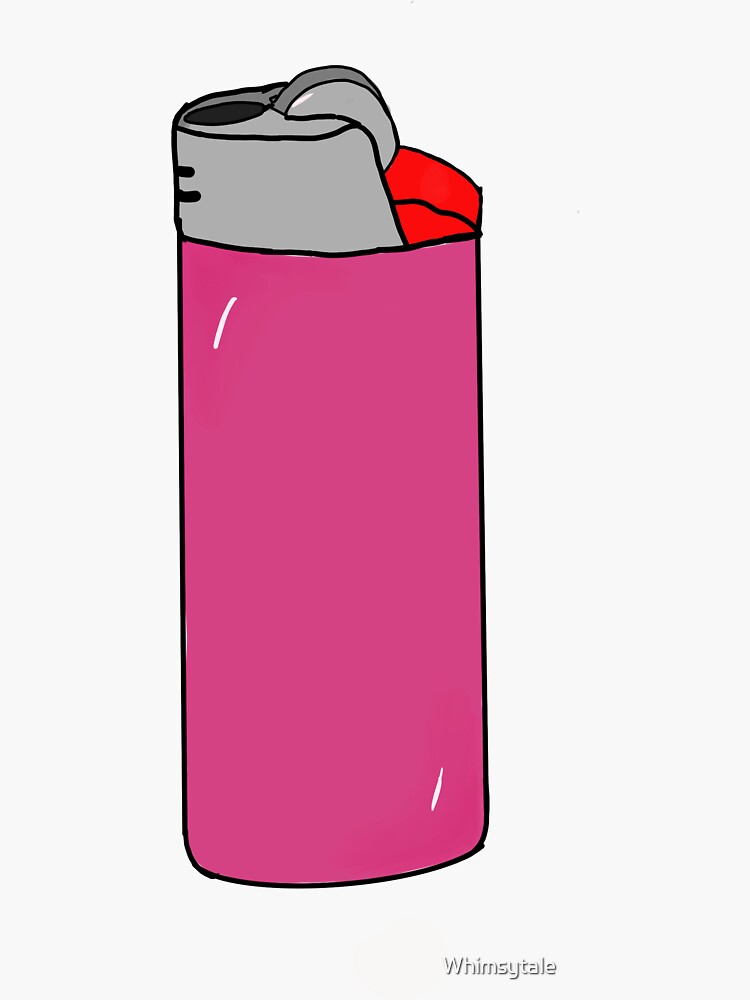 Pegatina «Rosa de dibujos animados encendedor animado» de Whimsytale ...