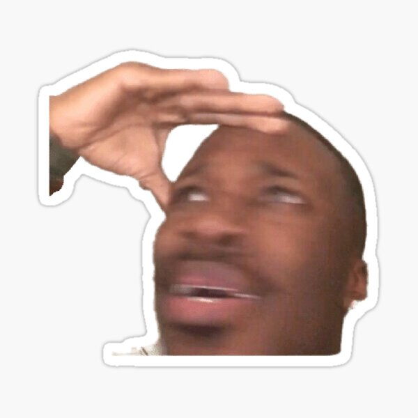 "stressed reaction meme" Sticker for Sale by ayehailey1 | Redbubble