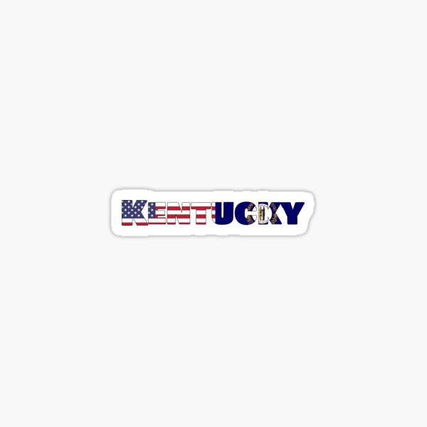 "Kentucky State Flag/ American Flag" Sticker by ElevenGraphics | Redbubble