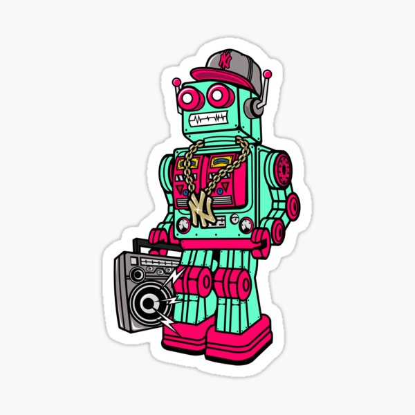"Swag Robot - New York City" Sticker for Sale by Fruitsome | Redbubble
