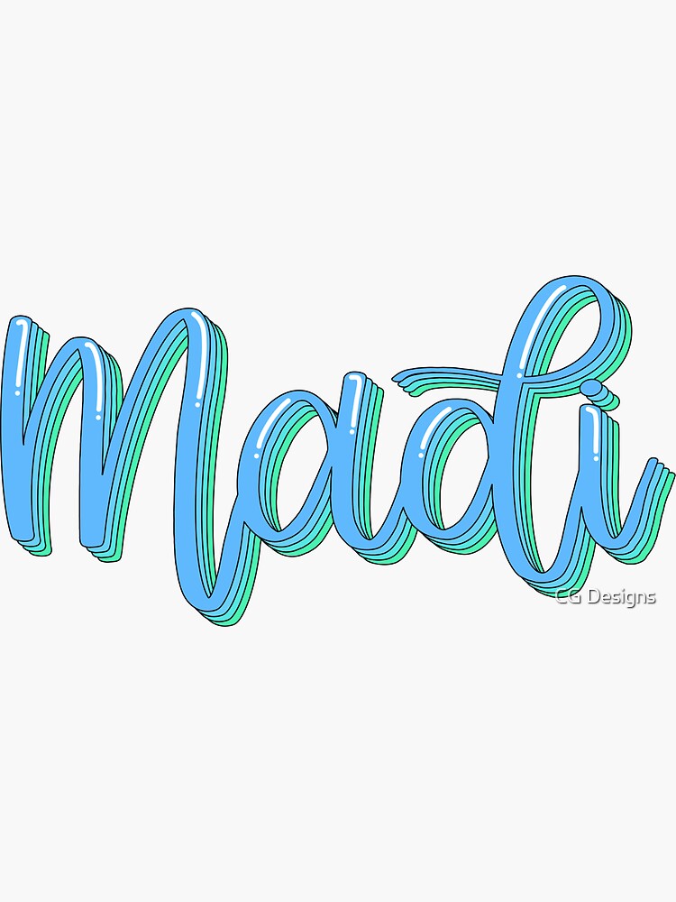 "Madi" Sticker for Sale by CG-designs- | Redbubble