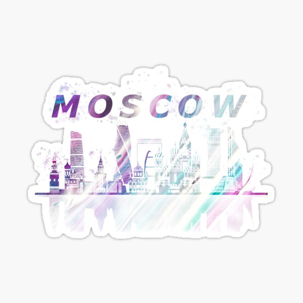 "Moscow Silhouette" Sticker for Sale by vdwaltDesign | Redbubble