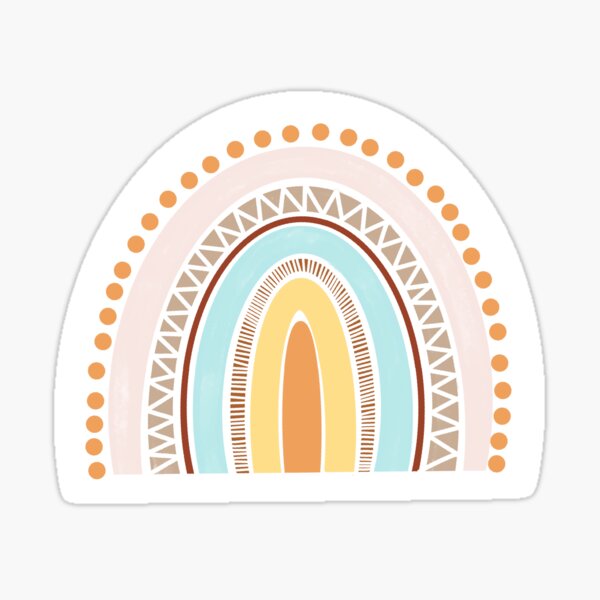 "Boho Rainbow" Sticker for Sale by libbydudgeon317 | Redbubble