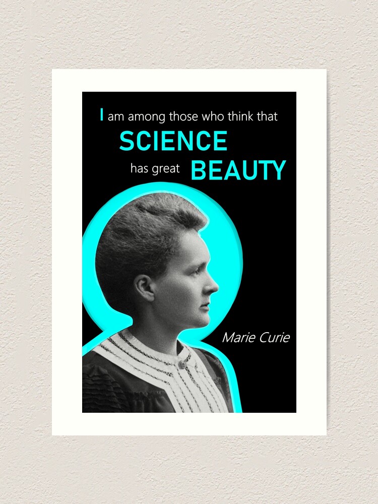 "Marie Curie Quote Classroom Poster" Art Print by litposters | Redbubble