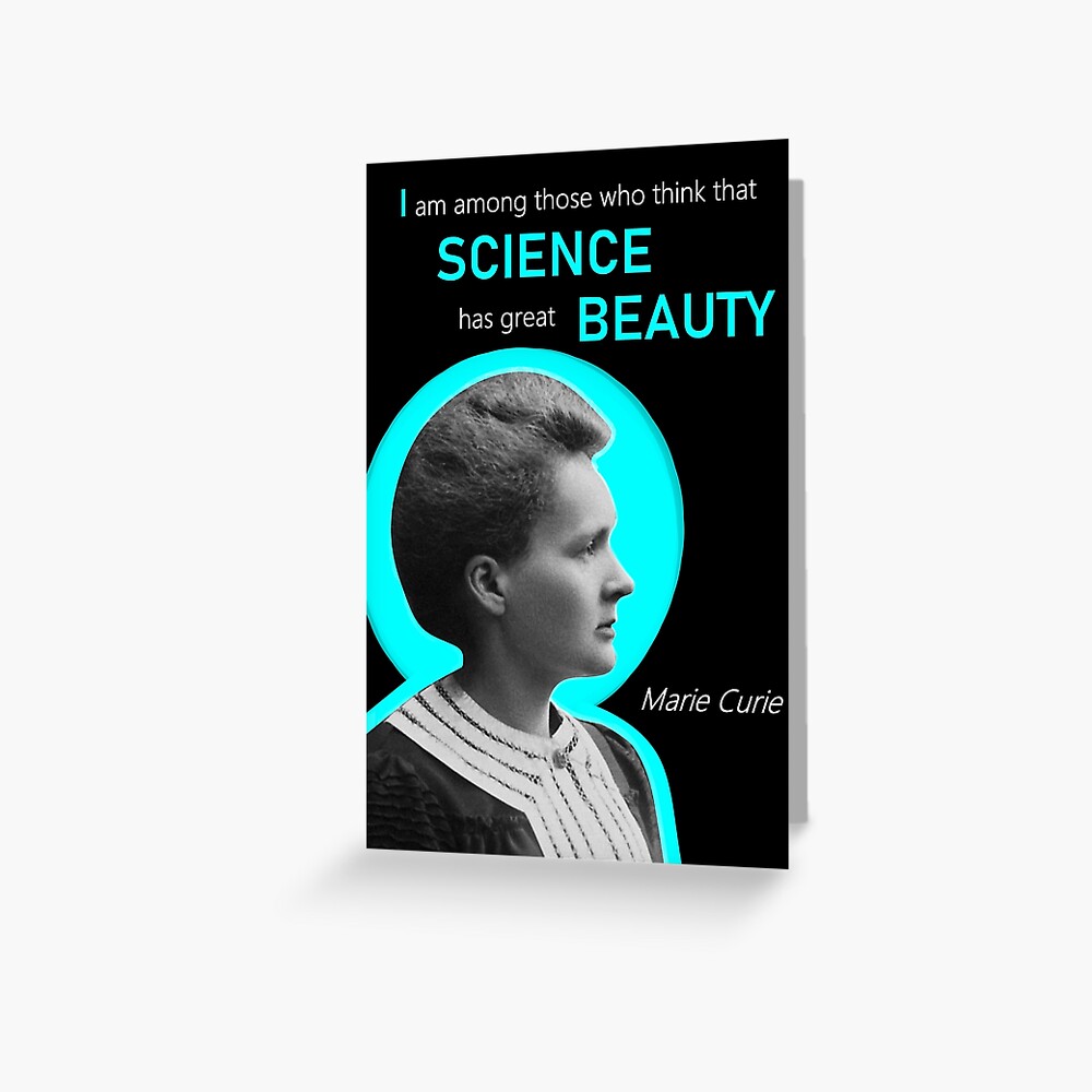 "Marie Curie Quote Classroom Poster" Greeting Card by litposters ...