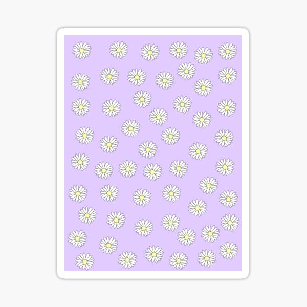 "Cute daisy design in light purple" Sticker for Sale by elliemacy ...