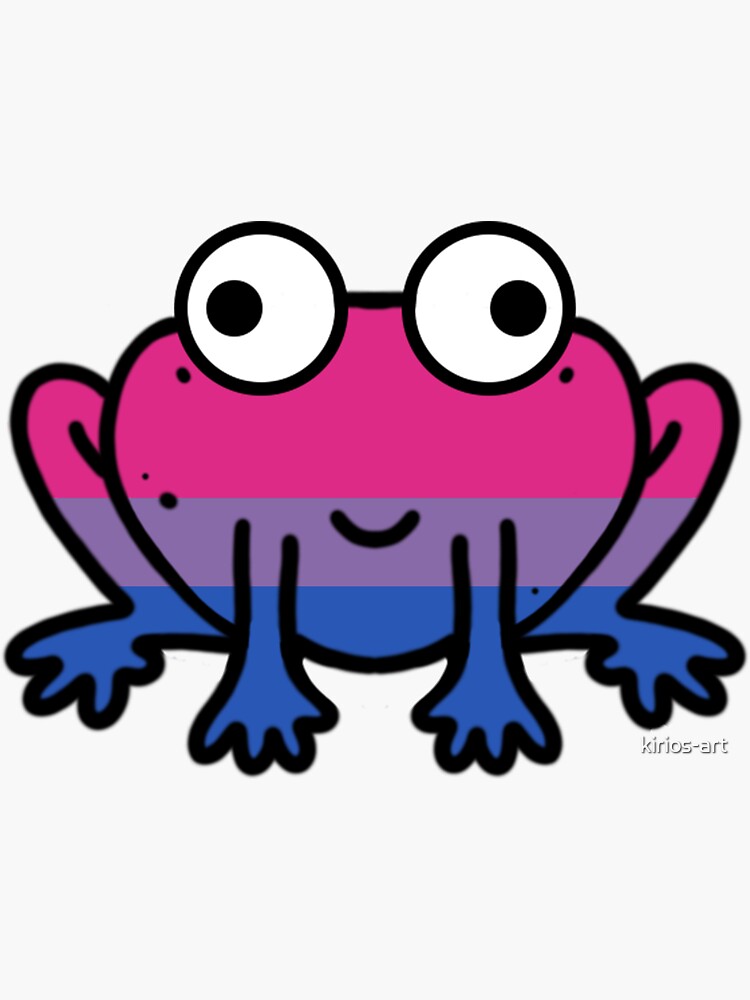 "Bisexual Pride Flag Gay Frog" Sticker by kirios-art | Redbubble