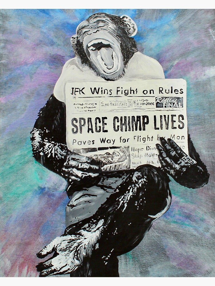 "Ham The Space Chimp" Sticker for Sale by Skennedy56 | Redbubble