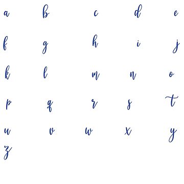 "Indigo Cursive Sticker Pack" Sticker for Sale by coolcar136 | Redbubble