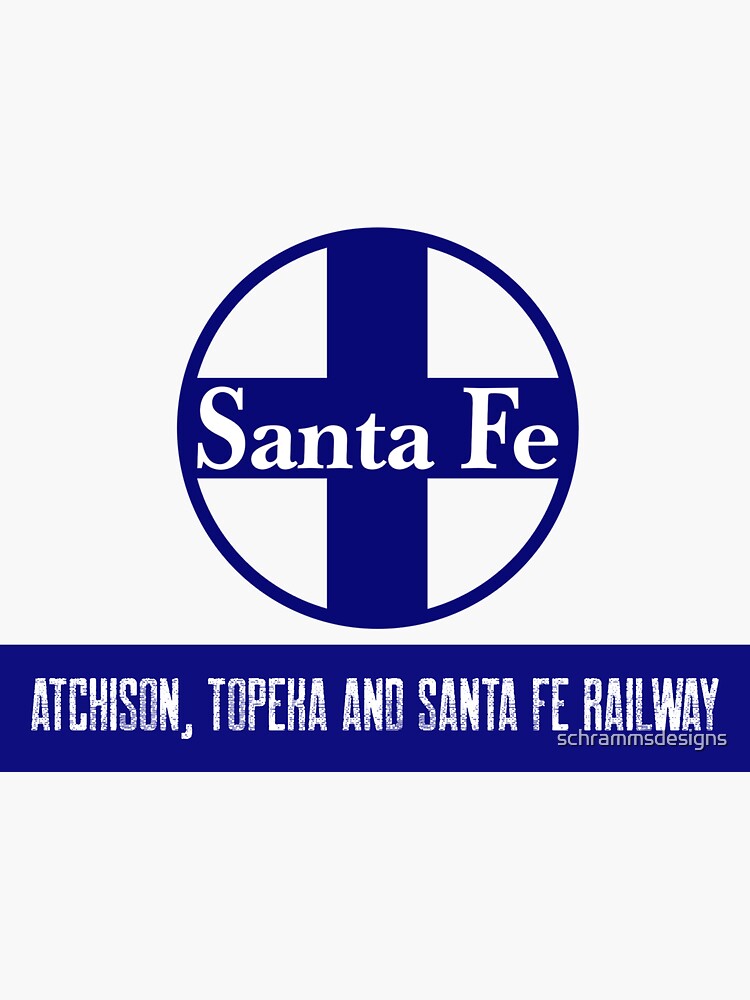 "ATSF Railway" Sticker for Sale by schrammsdesigns | Redbubble