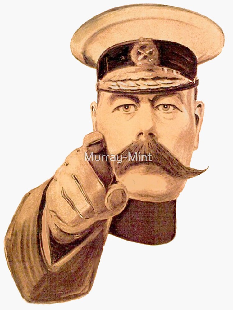 "Lord Kitchener" Sticker for Sale by Murray-Mint | Redbubble