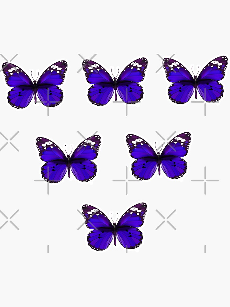 "Violet Butterfly Sticker Pack" Sticker for Sale by lauren-joelle ...