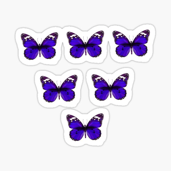 "Violet Butterfly Sticker Pack" Sticker for Sale by lauren-joelle ...
