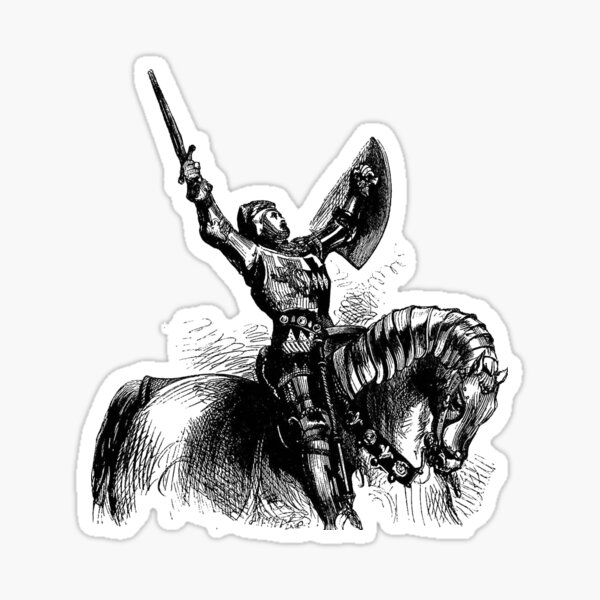 "Vintage knight illustration" Sticker for Sale by ZvekiVintage | Redbubble