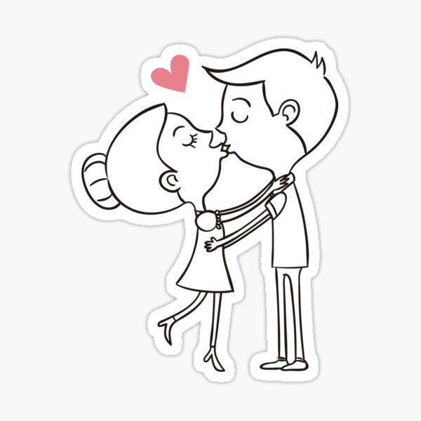 "Kisses " Sticker for Sale by kamelhabib | Redbubble
