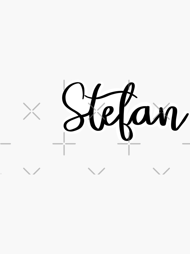 "Stefan Salvatore calligraphy sticker " Sticker for Sale by Artbymanu ...