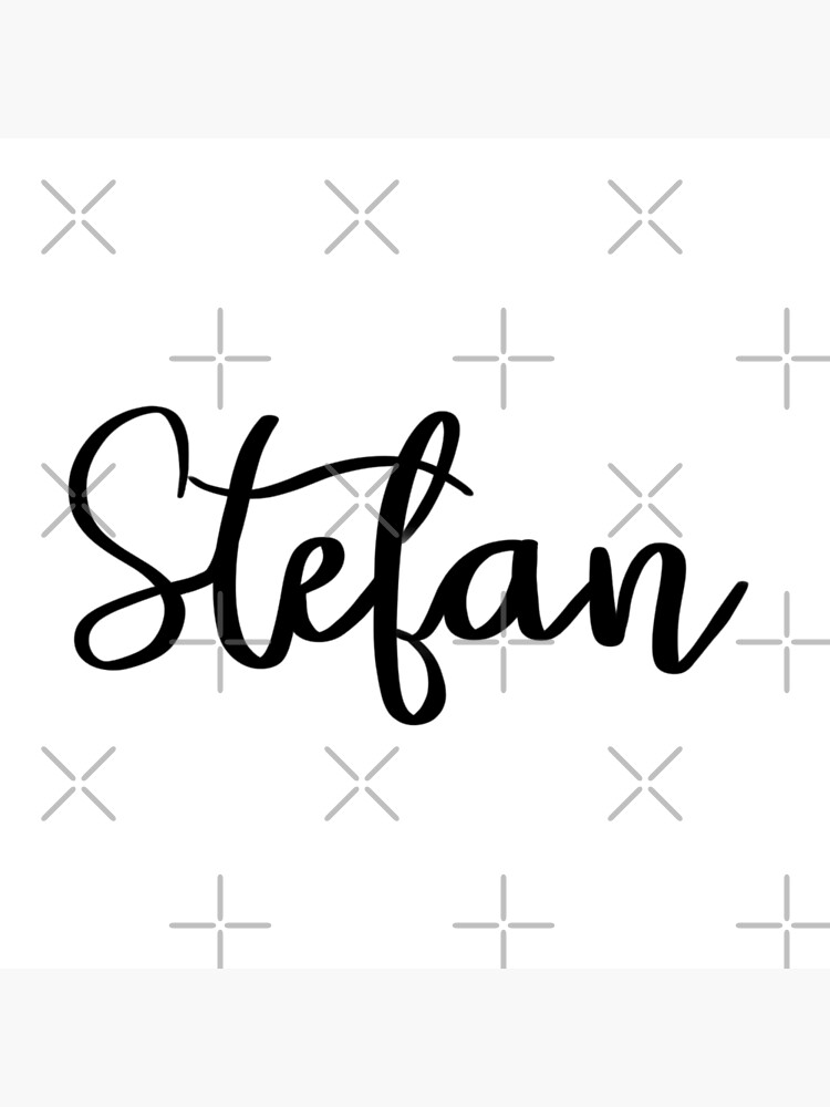 "Stefan Salvatore calligraphy sticker " Art Print by Artbymanu | Redbubble
