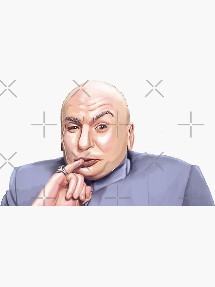 "Dr. Evil (Austin Powers)" Sticker for Sale by rickelodeon | Redbubble