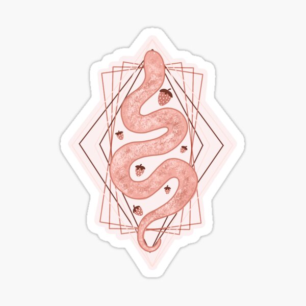 "Strawberry Snake" Sticker by Courtney4444 | Redbubble