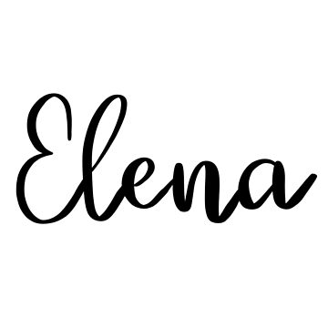"Elena Gilbert simple calligraphy sticker " Photographic Print for Sale ...