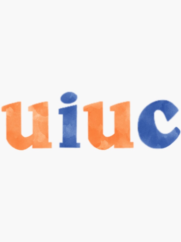 "UIUC " Sticker by ccgoering | Redbubble