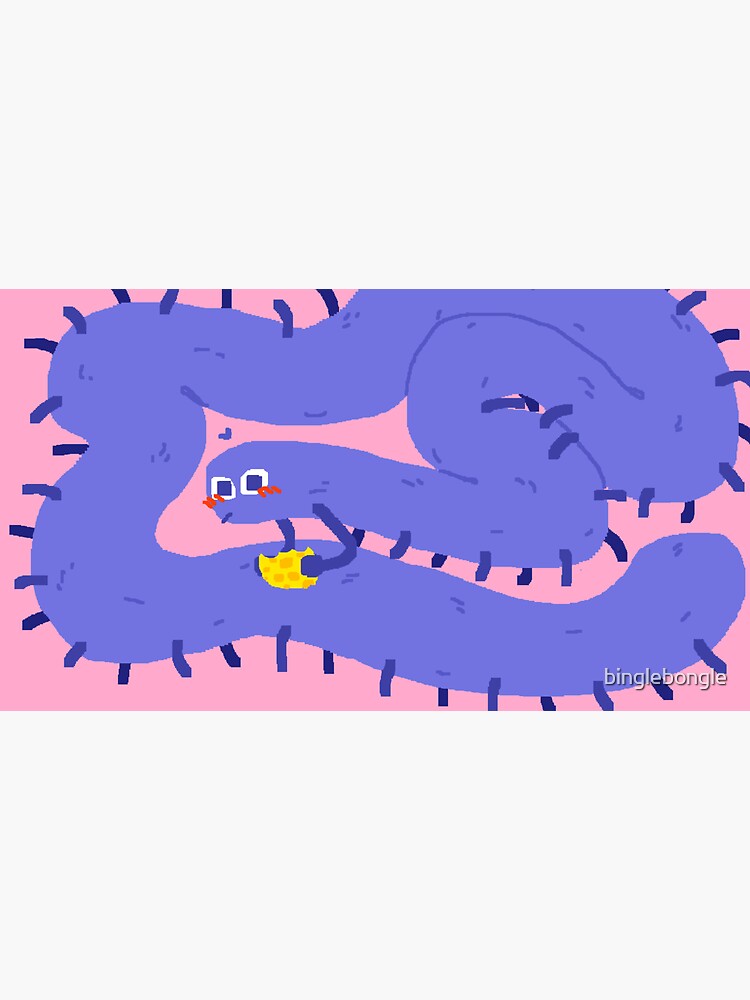 "big worm" Sticker by binglebongle | Redbubble