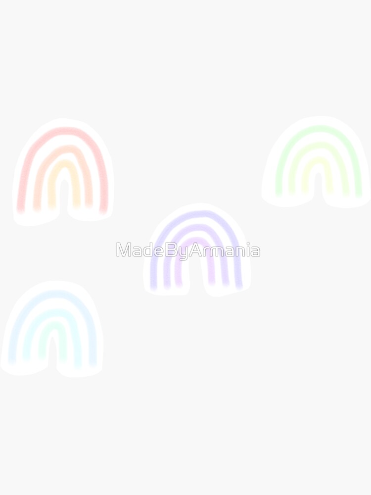 "Pastel Rainbow Sticker Pack" Sticker for Sale by MadeByArmania | Redbubble